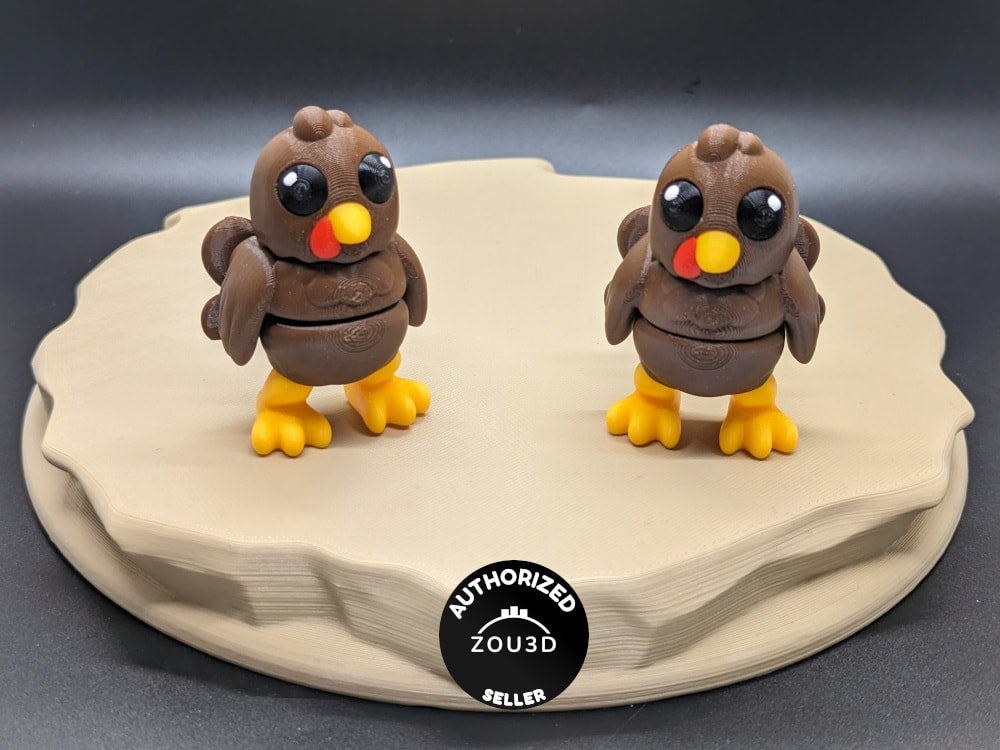 Tiny Turkey, 3D Printed, Articulated, Flexible Fidget Toy | Johnson 3D ...
