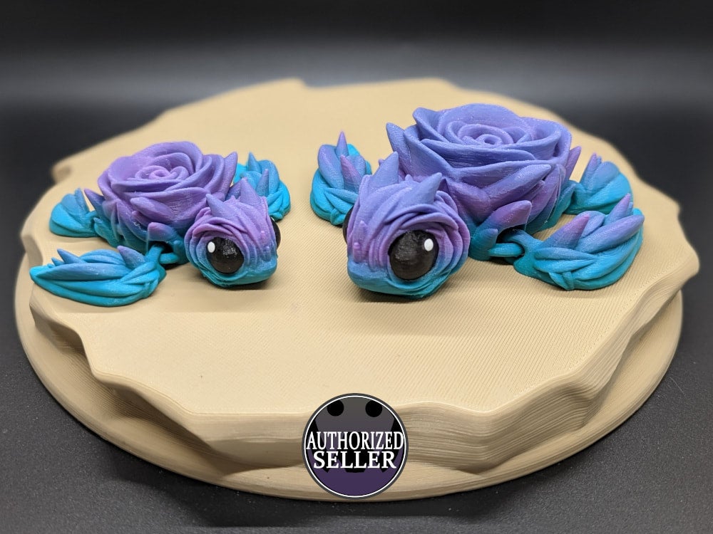 Roseurtle in Mermaid - Flexible Fidget Toy | Johnson 3D Creations