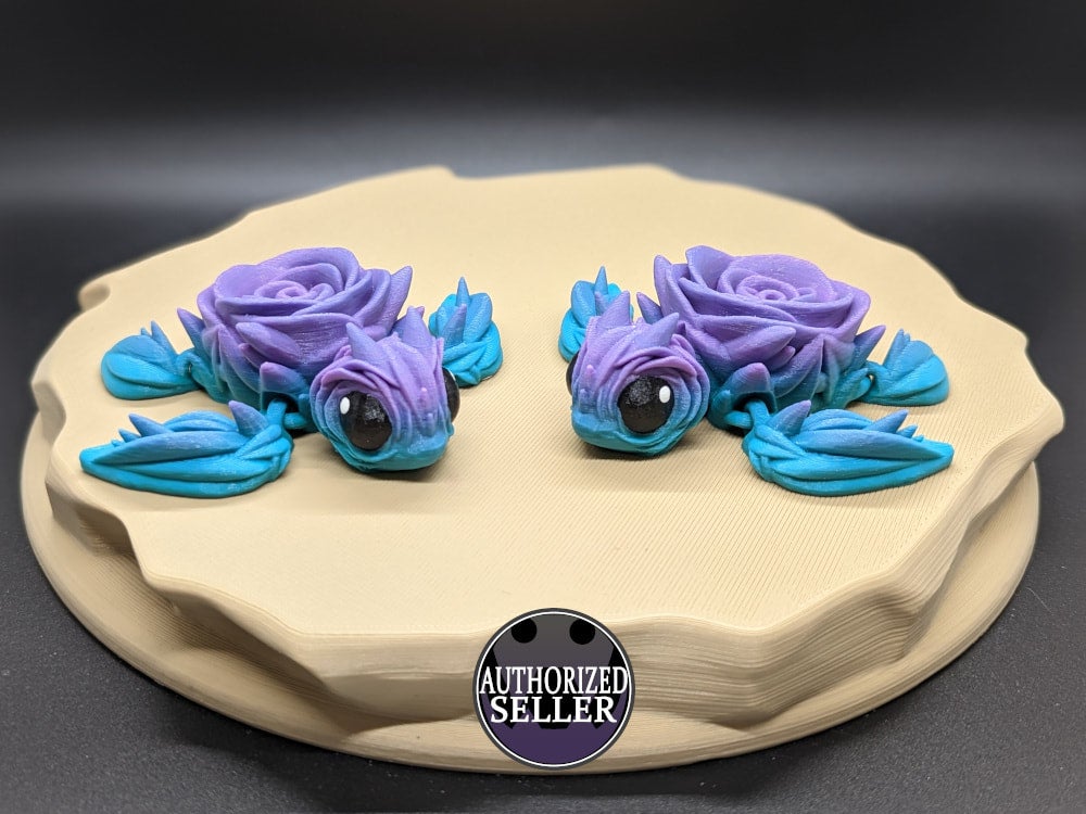 Roseurtle in Mermaid - Flexible Fidget Toy | Johnson 3D Creations