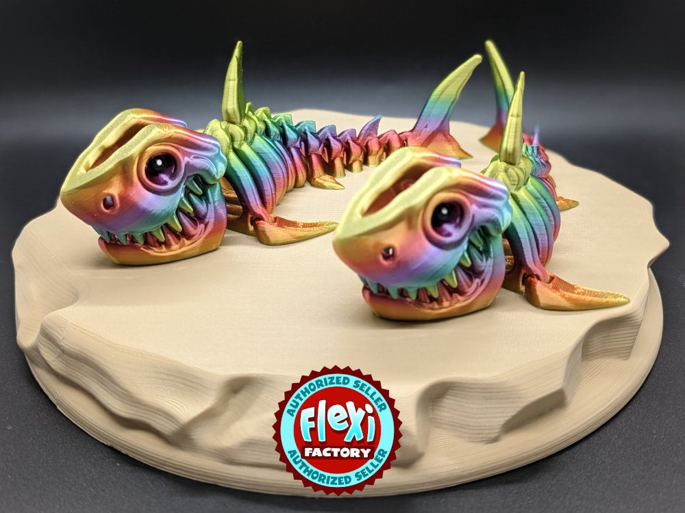 Skeleton Shark Articulated Flexible Fidget Toy 3D Printed | Johnson 3D ...