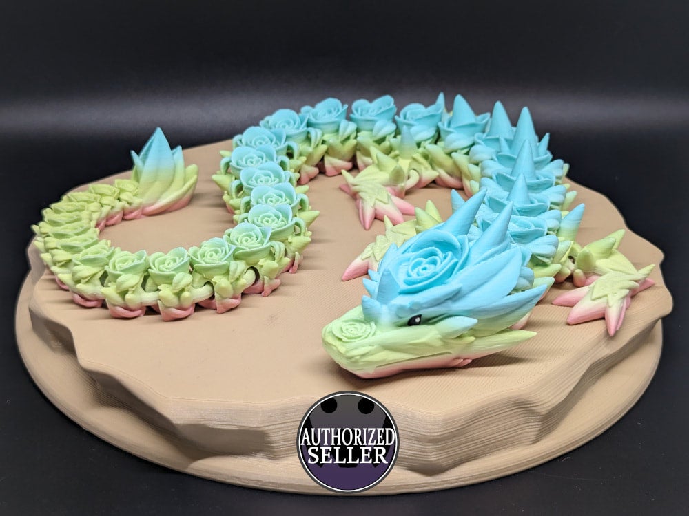 3D Printed Articulated Rose Dragon Flexible Fidget Toy | Johnson 3D ...