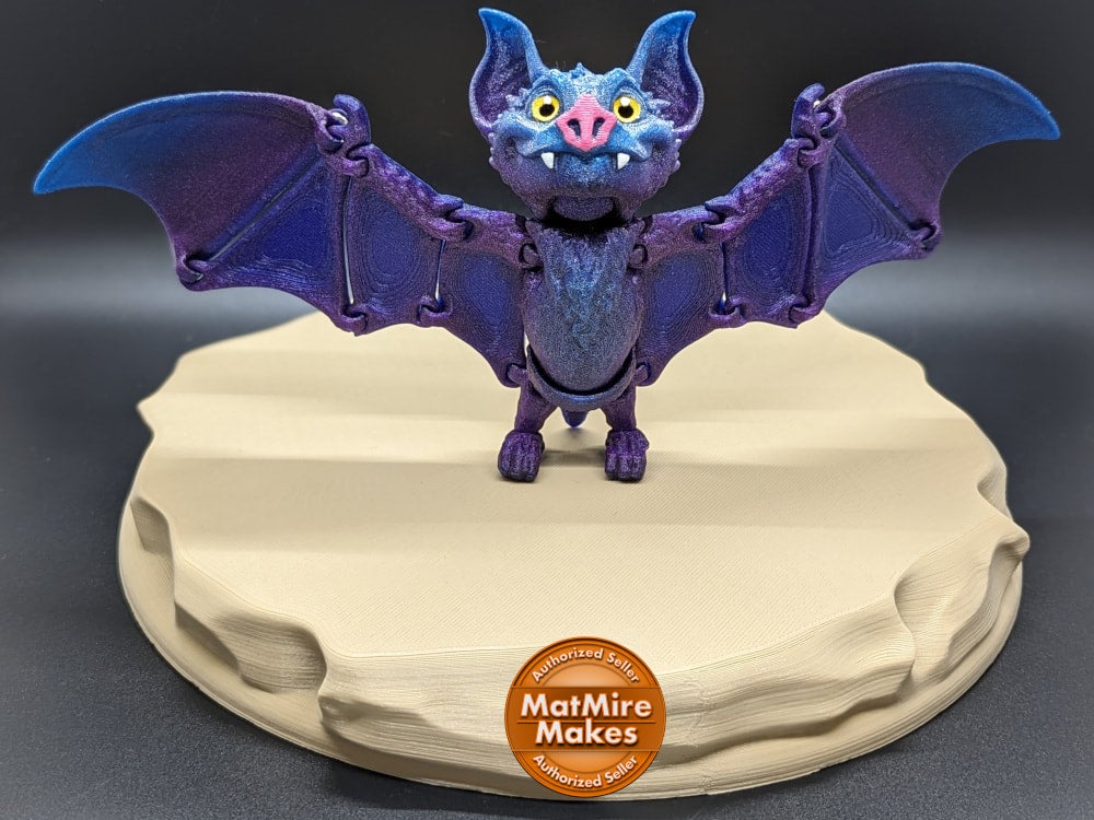 Dracula Bat, Flexible Articulated, Fidget Toy, Dark Nebula, 3D Printed ...
