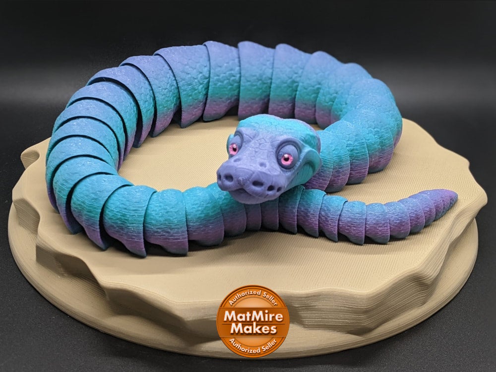 Ball Python Flexible Articulated Fidget Toy 3D Printed | Johnson 3D ...
